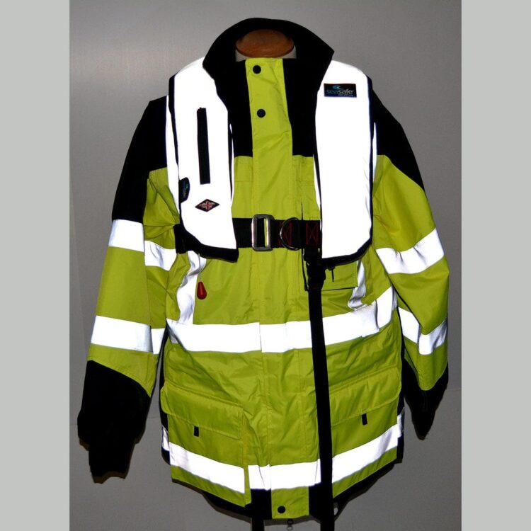 Self Inflating Hi-visibility lifejacket with reflective cover