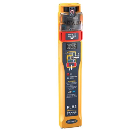 Ocean Signal PLB3 installed in the life jacket to activate on inflation
